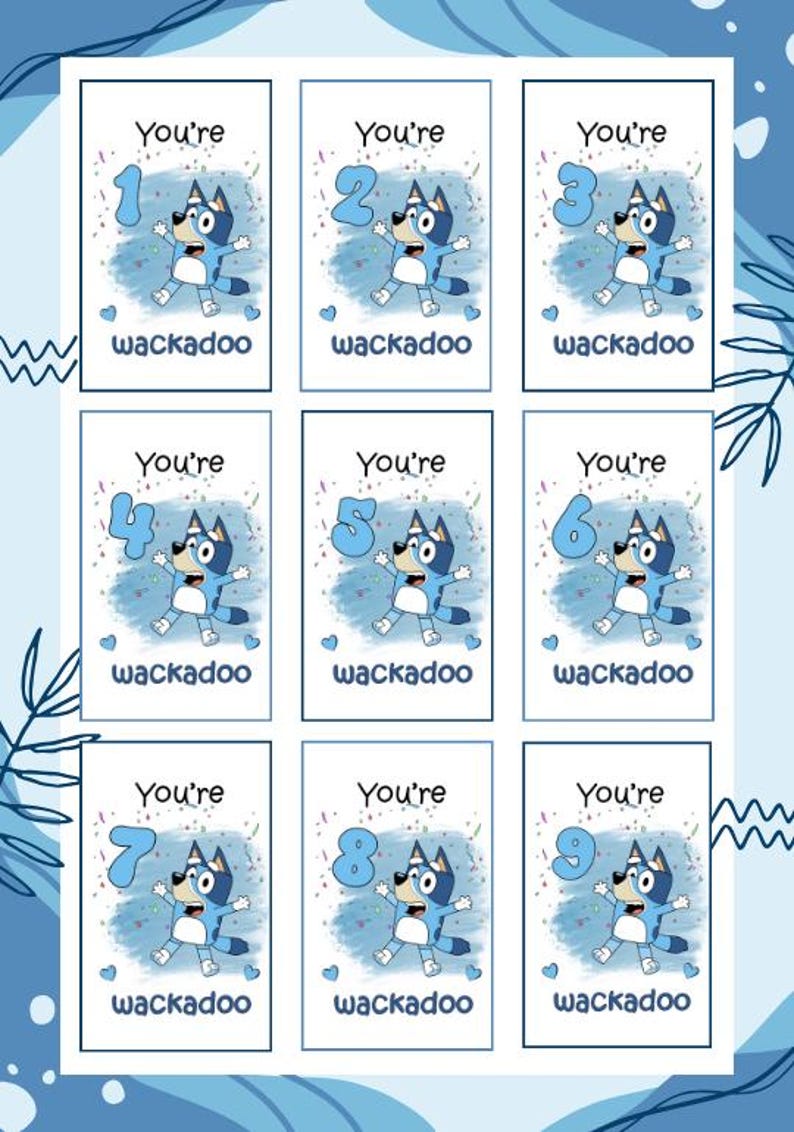 Bluey Birthday Card - Etsy