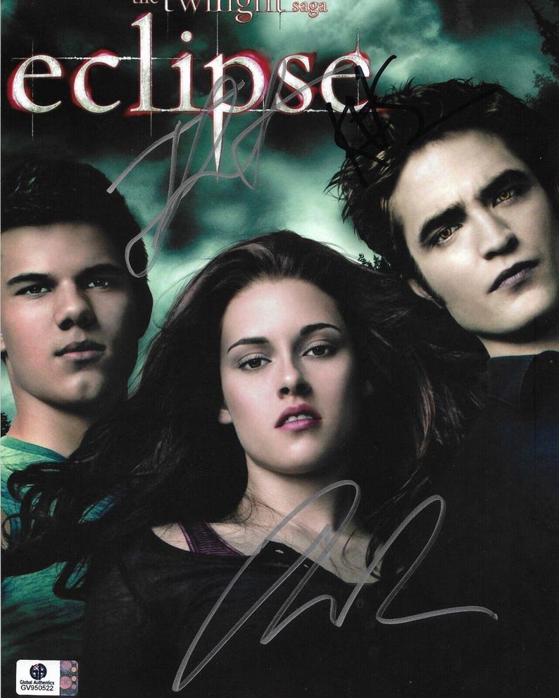 Robert Pattinson Kristen Stewart Taylor Lautner Twilight Signed ...