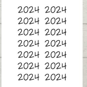 2024 Year Script Planner Stickers, XL 2024 Script Stickers, Year Script ...