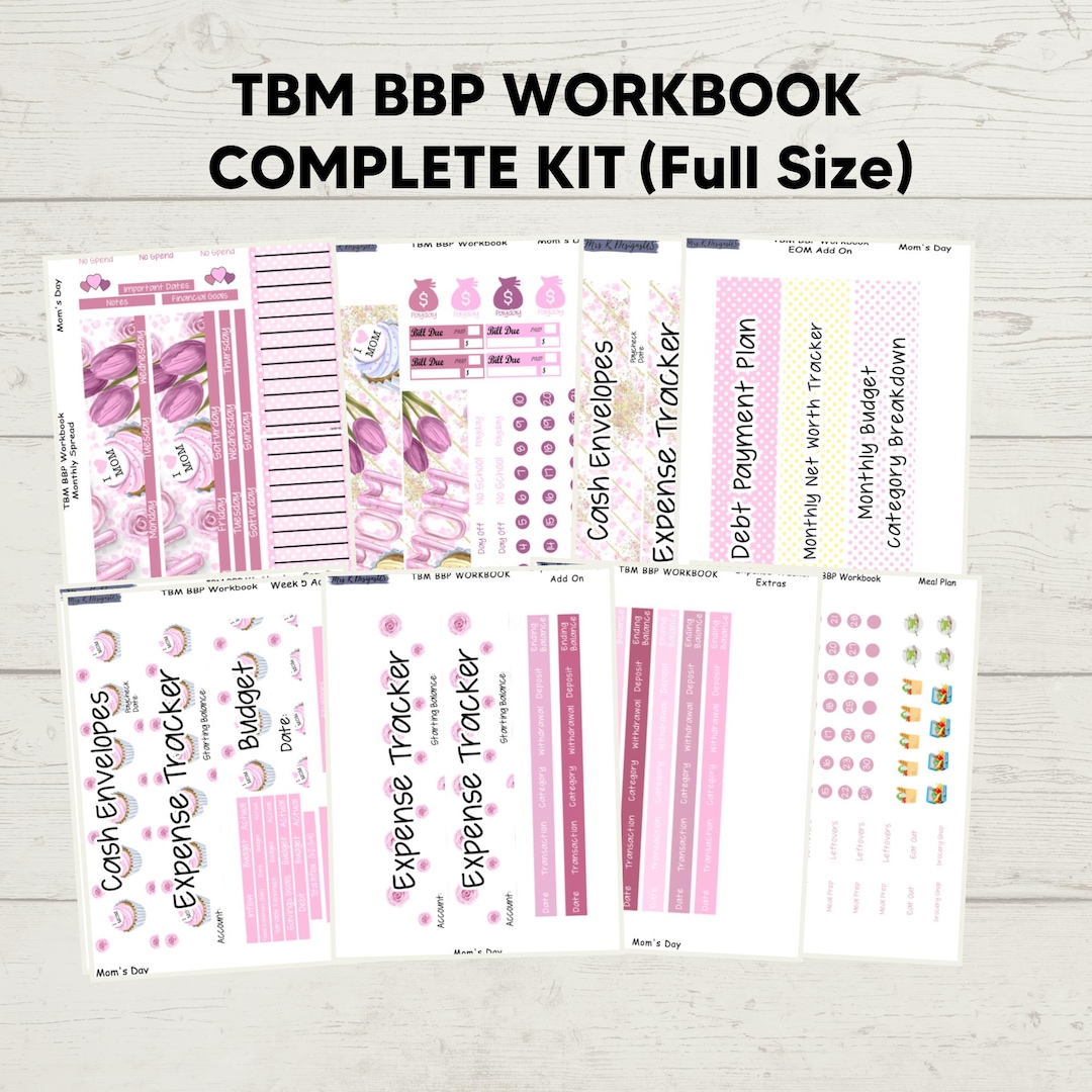TBM BBP Workbook Full Size Monthly Budget Kit, Mom's Day - Etsy