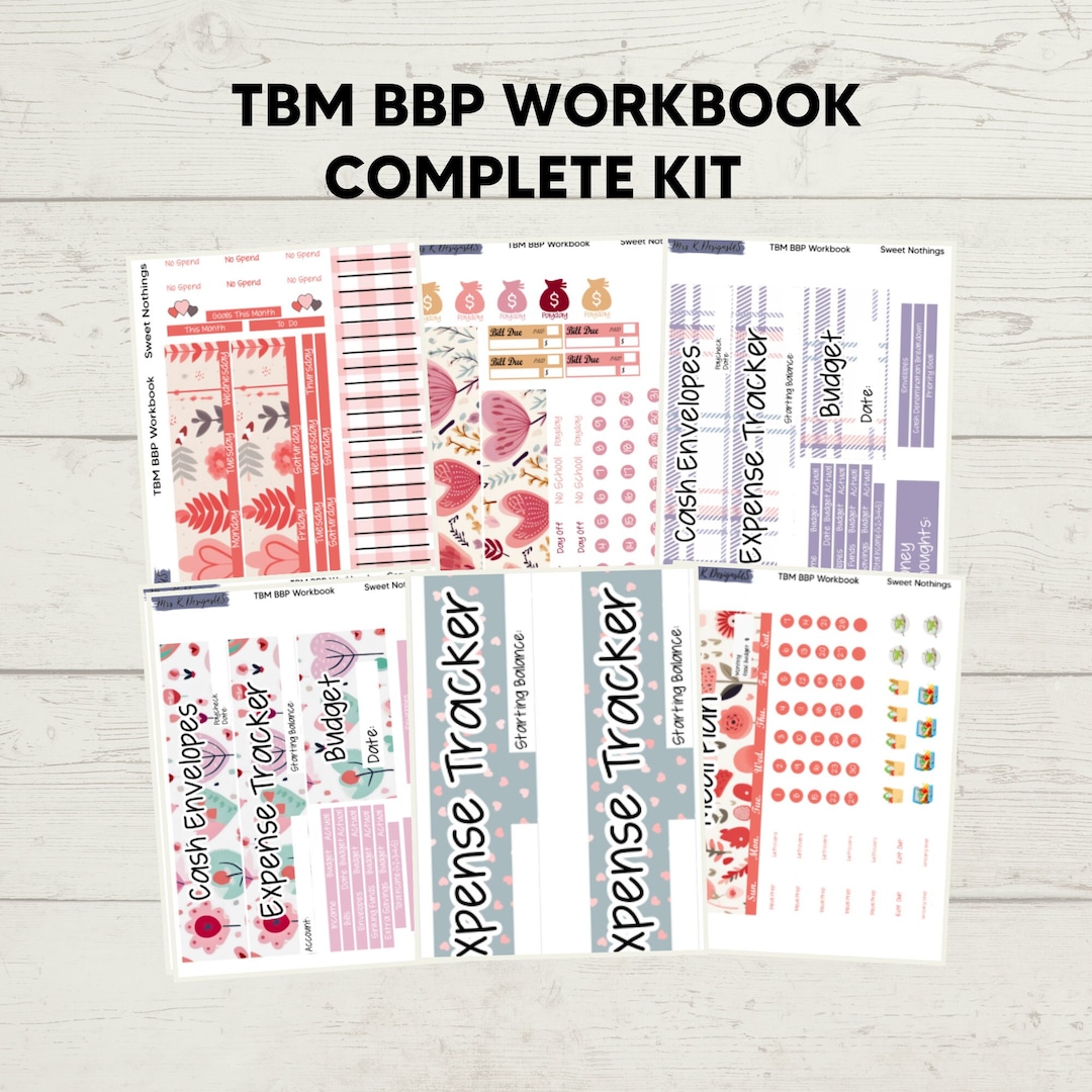 TBM BBP Workbook Stickers: Monthly Budget Planner Kit - Etsy