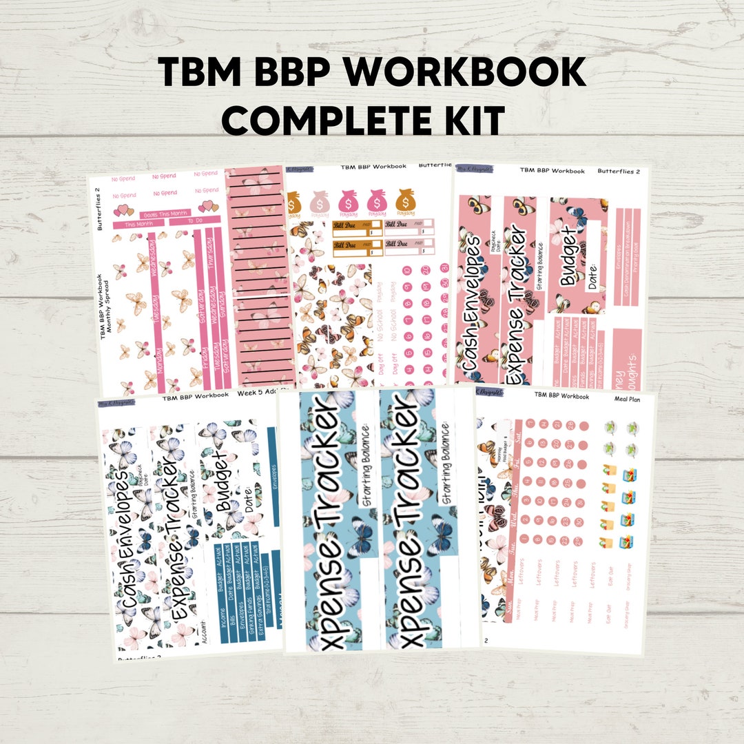 Butterflies Monthly Budgeting Sticker Sheets, Budgeting Sticker Kit ...