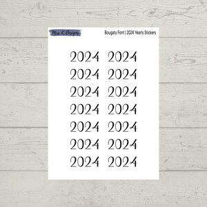 2024 Year Script Planner Stickers, XL 2024 Script Stickers, Year Script ...