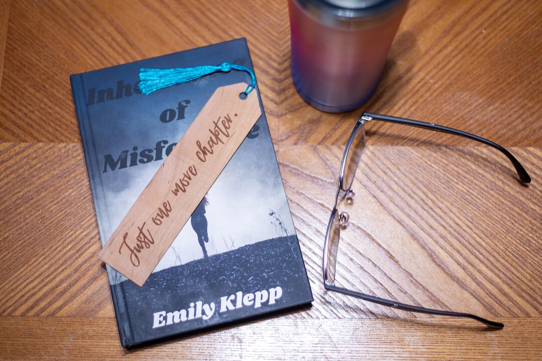 Handmade, Laser Engraved Wooden Bookmark, Bookworm, Reading, Book ...