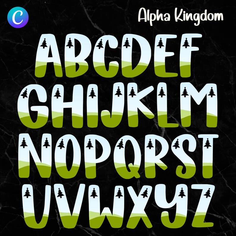 Canva Frame Letters, Drag and Drop Template, Tree Secret Decorative ...