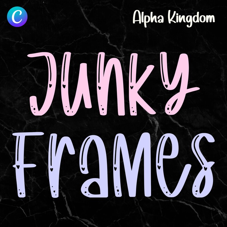 Canva Frame Letters, Drag and Drop Template, Junky Decorative Letters ...