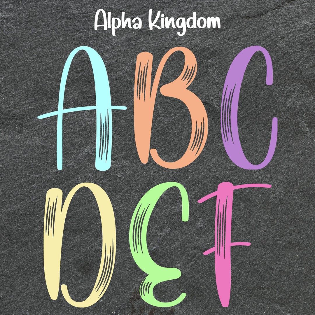 PNG Letters, Slowly Fade Letters, 6 Different Colors, Bright, Uppercase ...