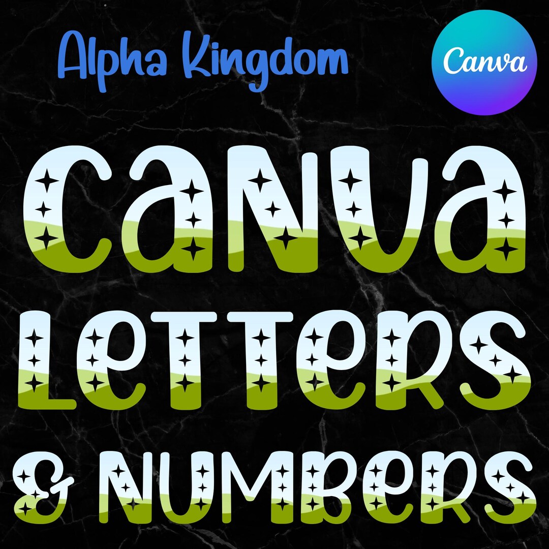 Day Star Canva Frame Letters, A-Z, Numbers (digital Download) - Etsy UK