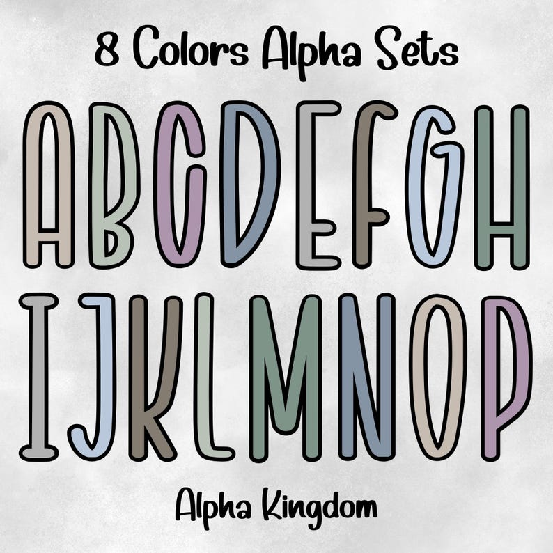 PNG Letters, Vinyl Shop Letters, 8 Different Colors, Neutral, Uppercase ...