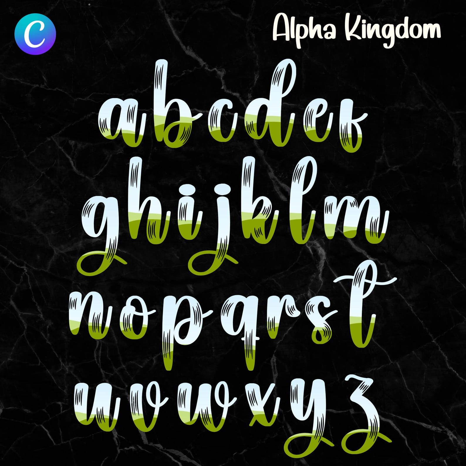 Canva Frame Letters, Drag and Drop Template, Slowly Fade Letters ...