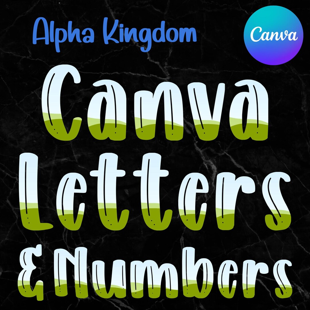 Canva Frame Letters and Numbers, Drag & Drop Template (digital Download ...