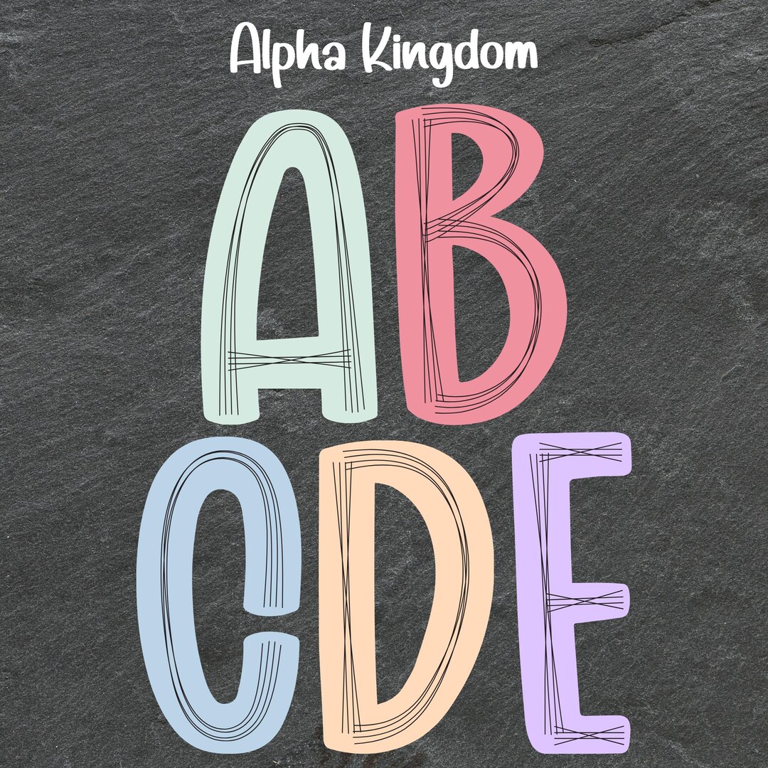 Spring Doodle PNG Alphabet, Muted Colors (digital Download) - Etsy