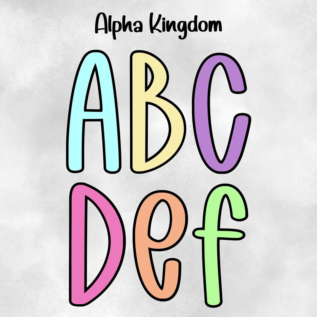 Colorful Doodle PNG Letters, Numbers, A-Z (digital Download) - Etsy ...