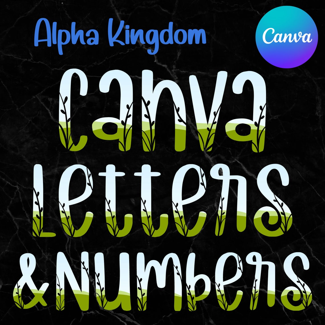Canva Frame Letters, Drag and Drop Template, New Leaf Letters, Alphabet ...