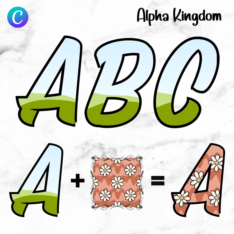 Canva Frame Letters, Drag and Drop Template, Mustang Letters, Alphabet ...