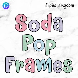 Canva Frame Letters, Drag and Drop Template, Soda Pop Letters, Alphabet ...