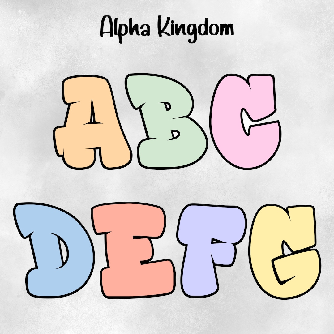 PNG Letters, Graffiti X Letters, 7 Different Colors, Pastel, Full ...