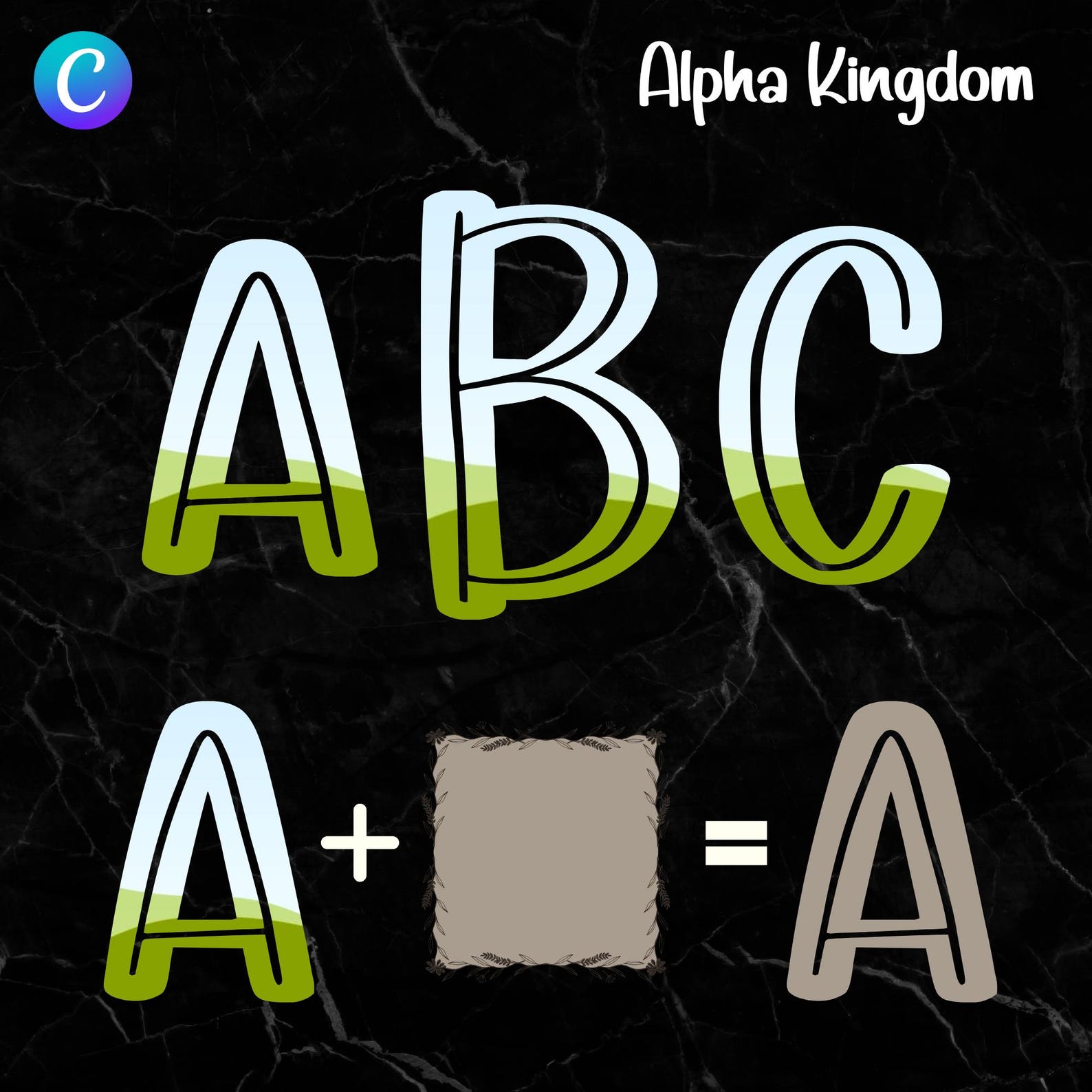 Canva Frame Letters, Drag and Drop Template, High Island Letters ...