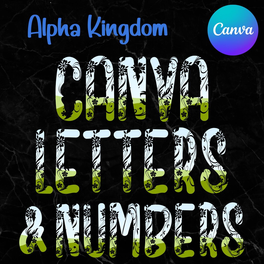 Canva Frame Letters, Drag and Drop Template, Fly High Decorative ...