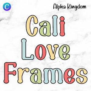 Canva Frame Letters, Drag and Drop Template, Cali Love Letters ...