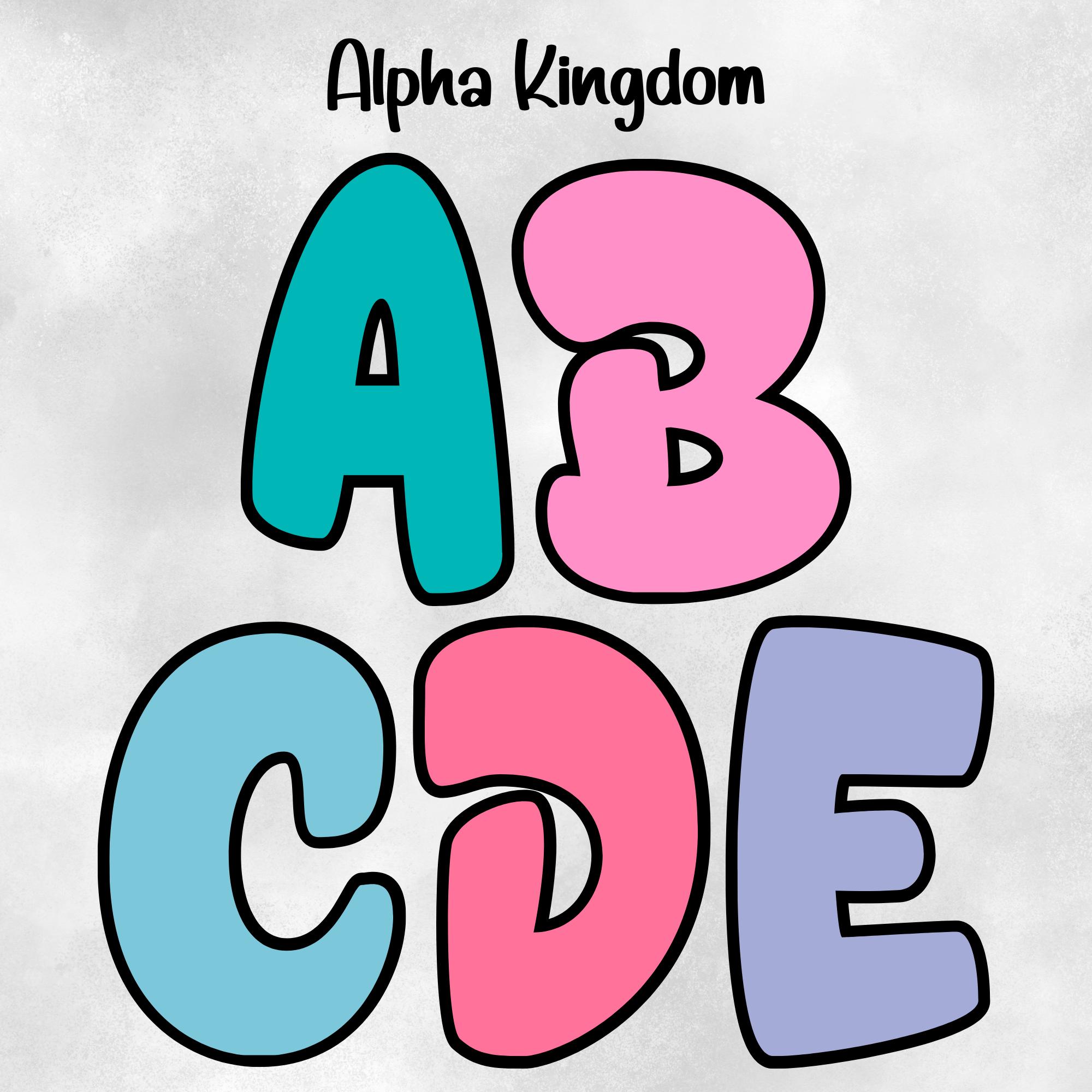 PNG Letters, Dear Darling, 5 Different Colors, Cool Mix, Uppercase A-Z ...