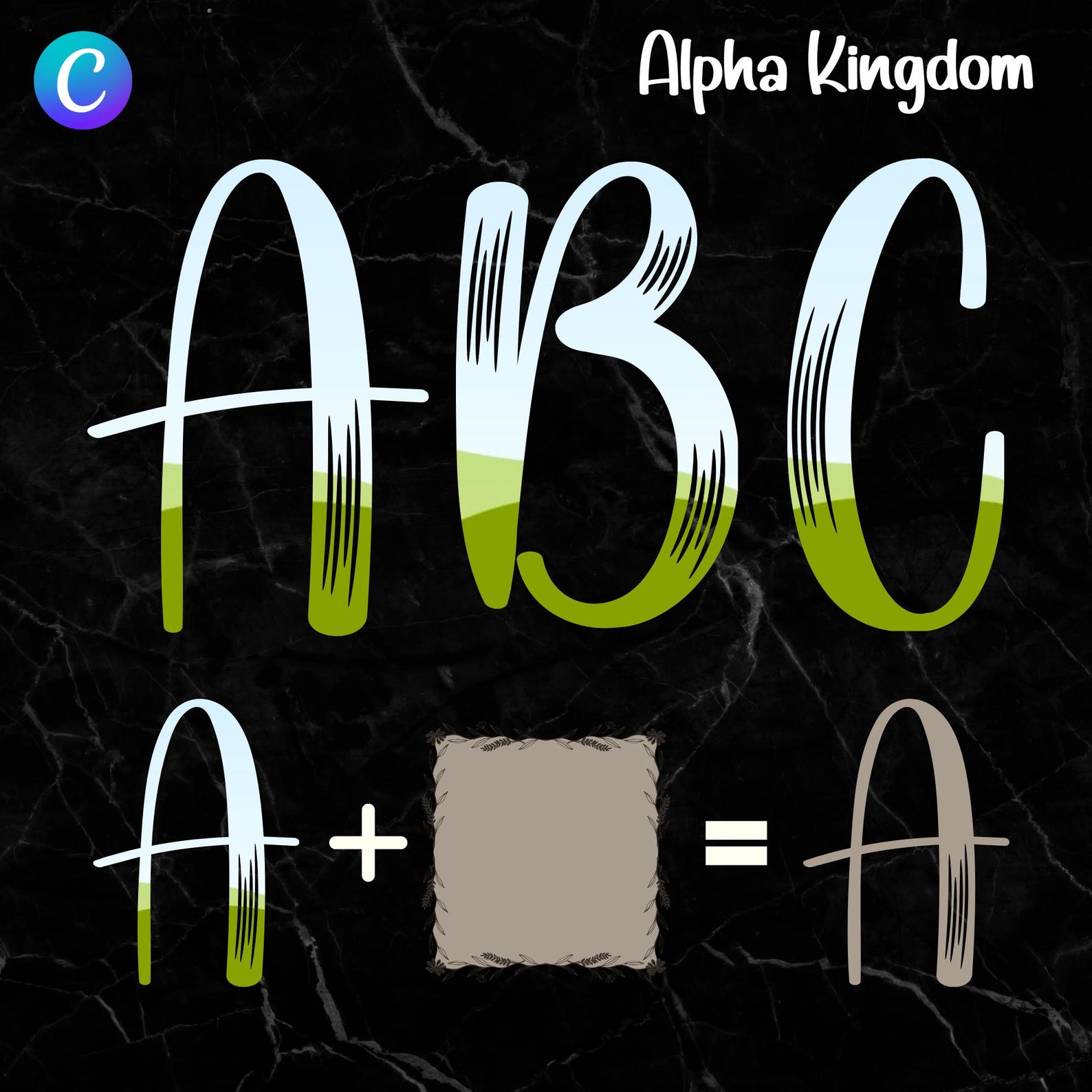 Canva Frame Letters, Drag and Drop Template, Slowly Fade Letters ...