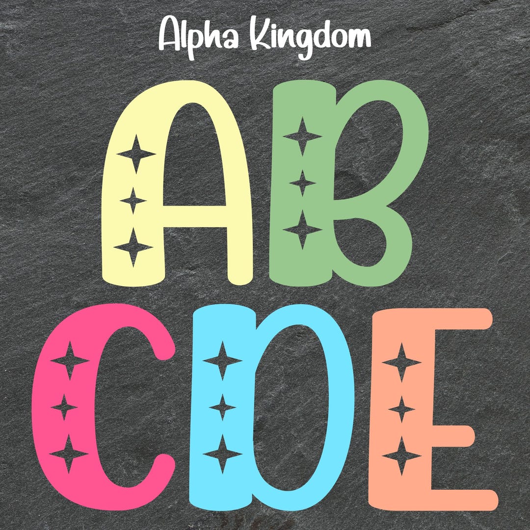 PNG Letters, Day Star Letters, 5 Different Colors, Cute Bright ...