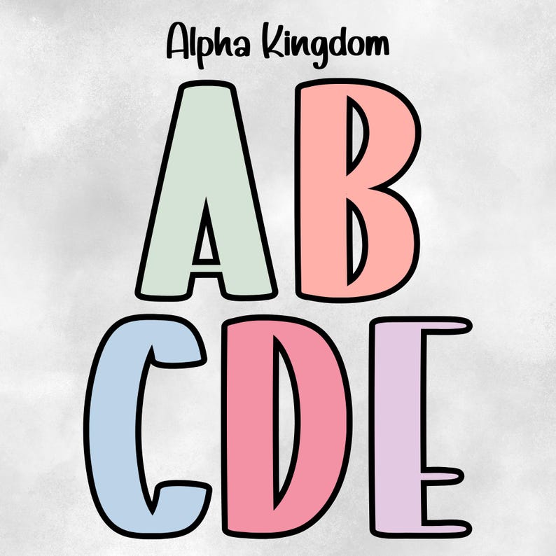 PNG Letters, Last Home, 5 Different Colors, Dull Mix, Full Alphabet A-Z ...