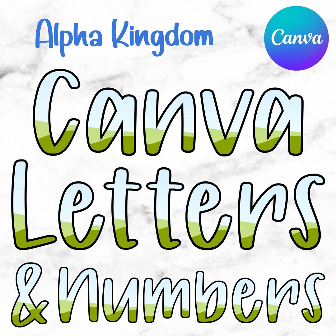 Canva Frame Letters and Numbers, Drag & Drop Template (digital Download ...