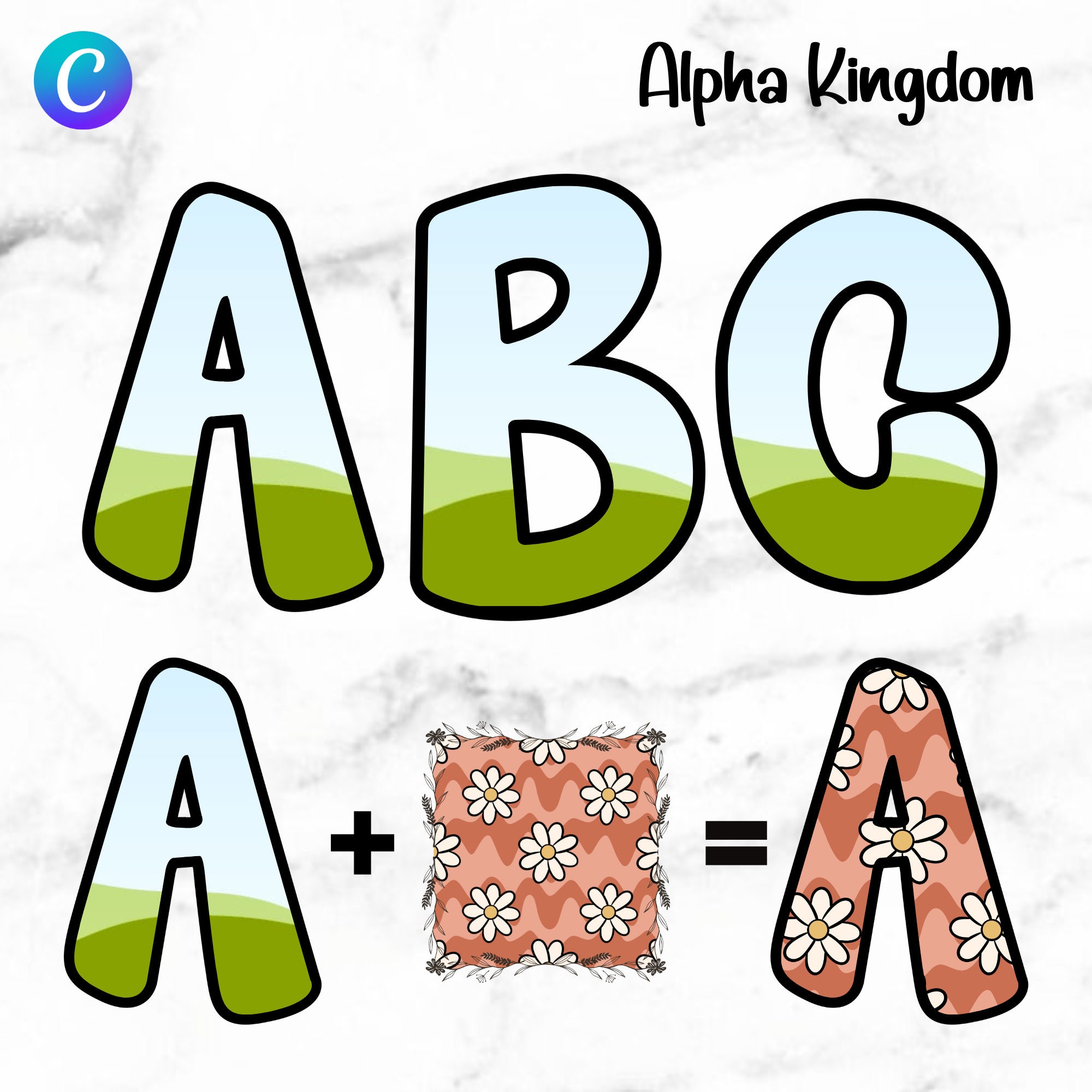 Canva Frame Letters, Drag and Drop Template, Soda Pop Letters, Alphabet ...