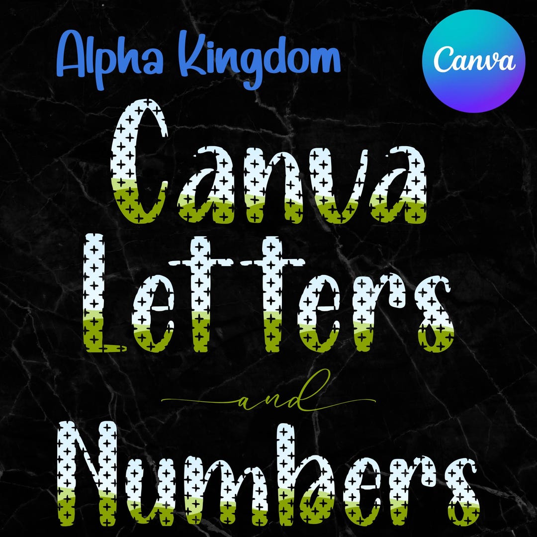 Canva Frame Letters, Drag & Drop Template, Bright Sparkles Letters ...