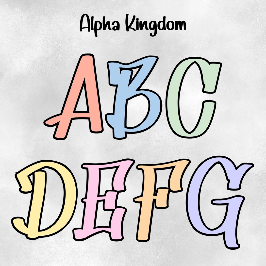 Pastel Doodle PNG Letters, Numbers, Candy Colors (digital Download) - Etsy