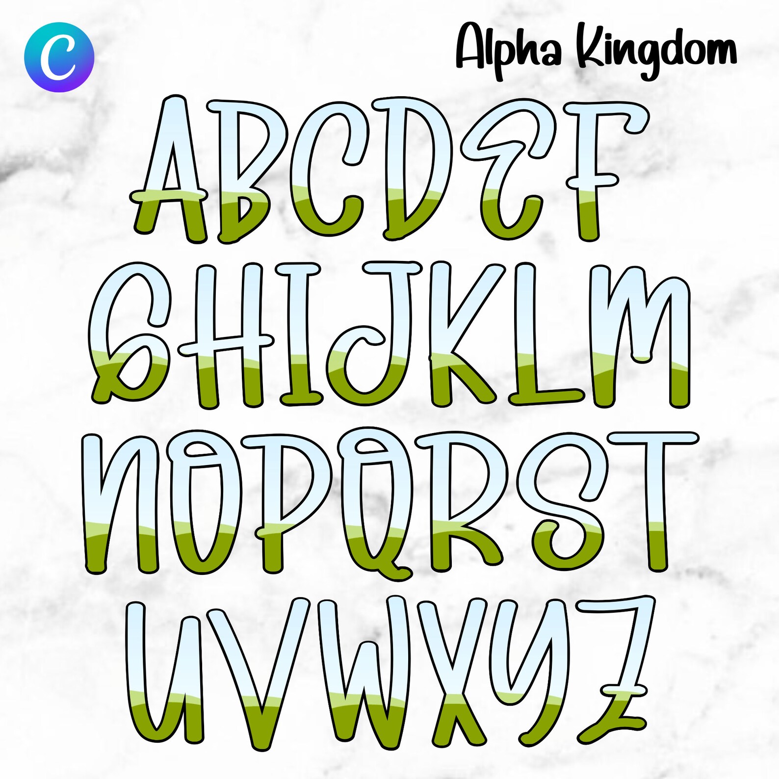 Canva Frame Letters, Drag and Drop Template, Grind Letters, Alphabet A ...