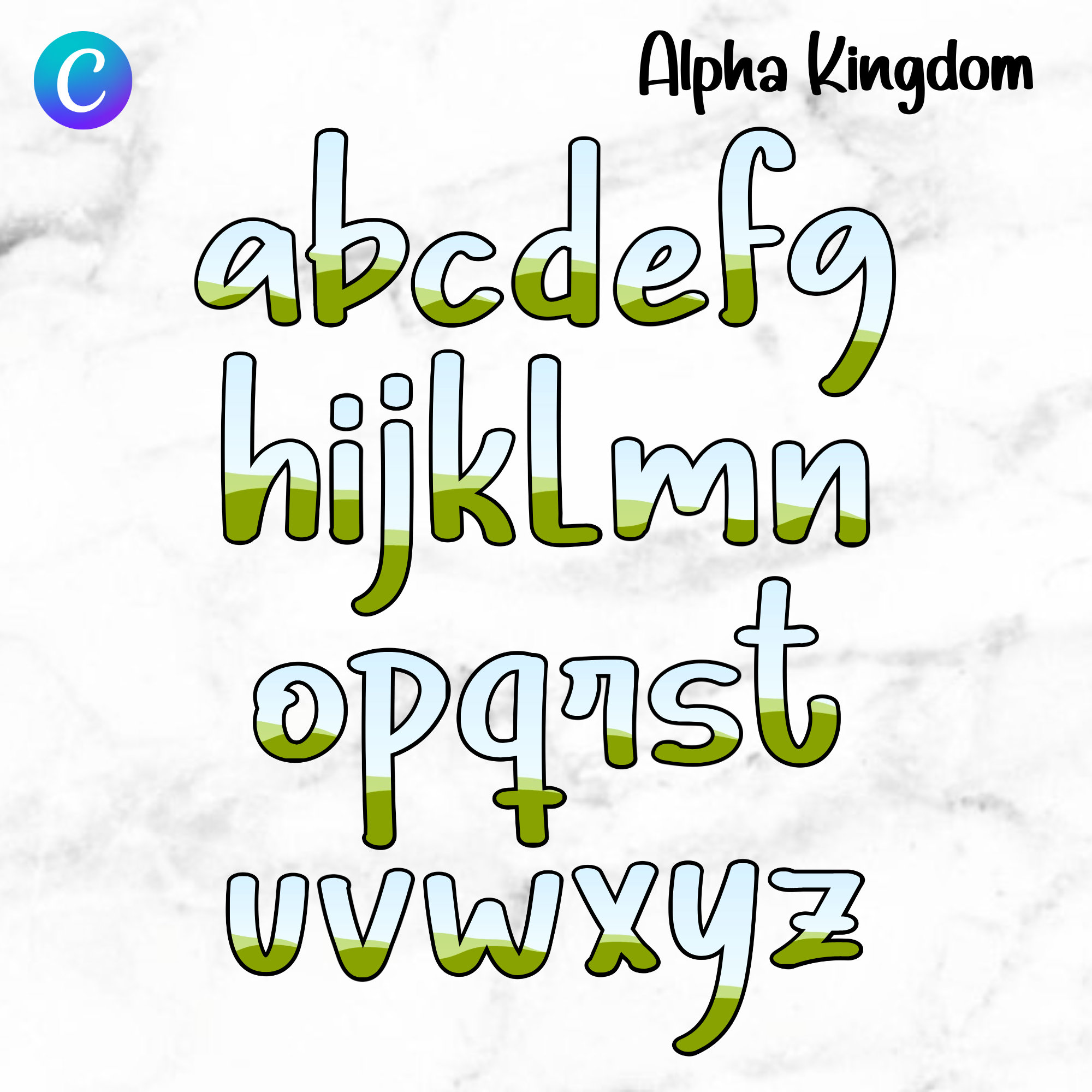 Canva Frame Letters, Drag and Drop Template, Grind Letters, Alphabet A ...