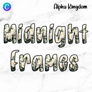 Canva Frame Letters, Drag and Drop Template, Midnight Letters, Alphabet A-Z, Alphabet A-z ...