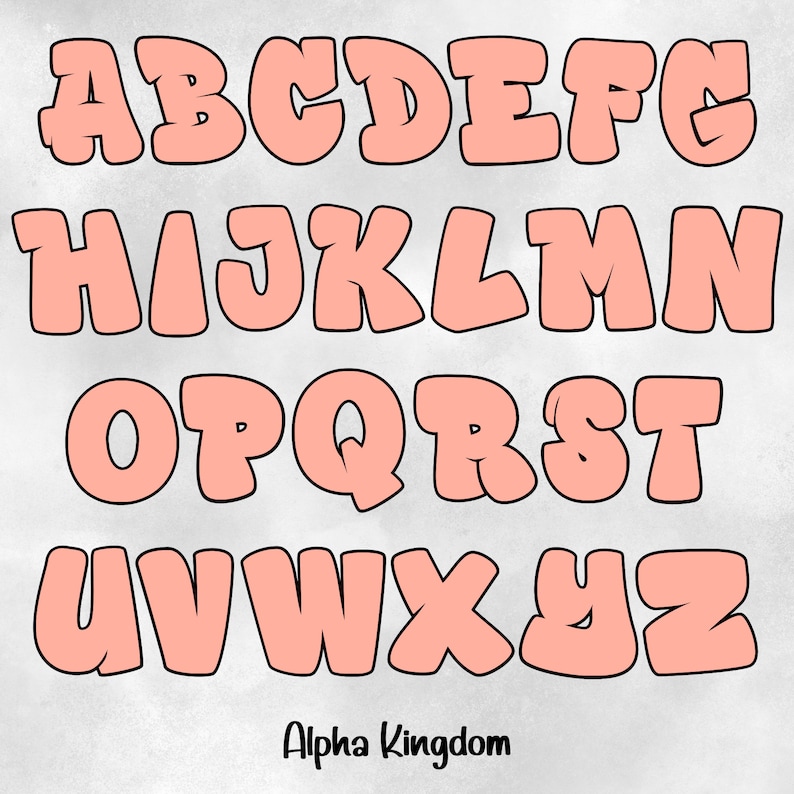 PNG Letters, Graffiti X Letters, 7 Different Colors, Pastel, Full ...