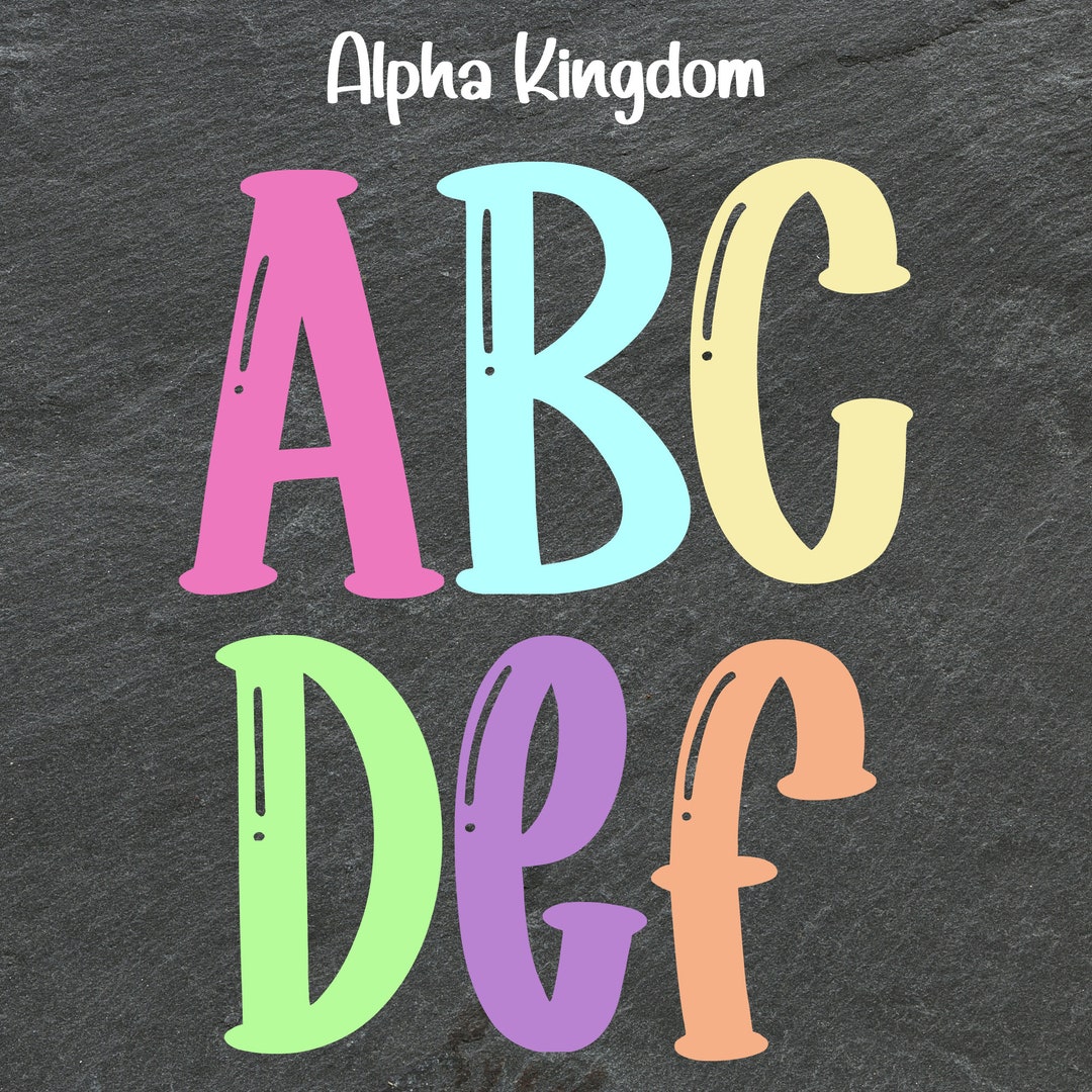 PNG Letters, Mas Sans, 6 Different Colors, Bright, Full Alphabet A-Z ...