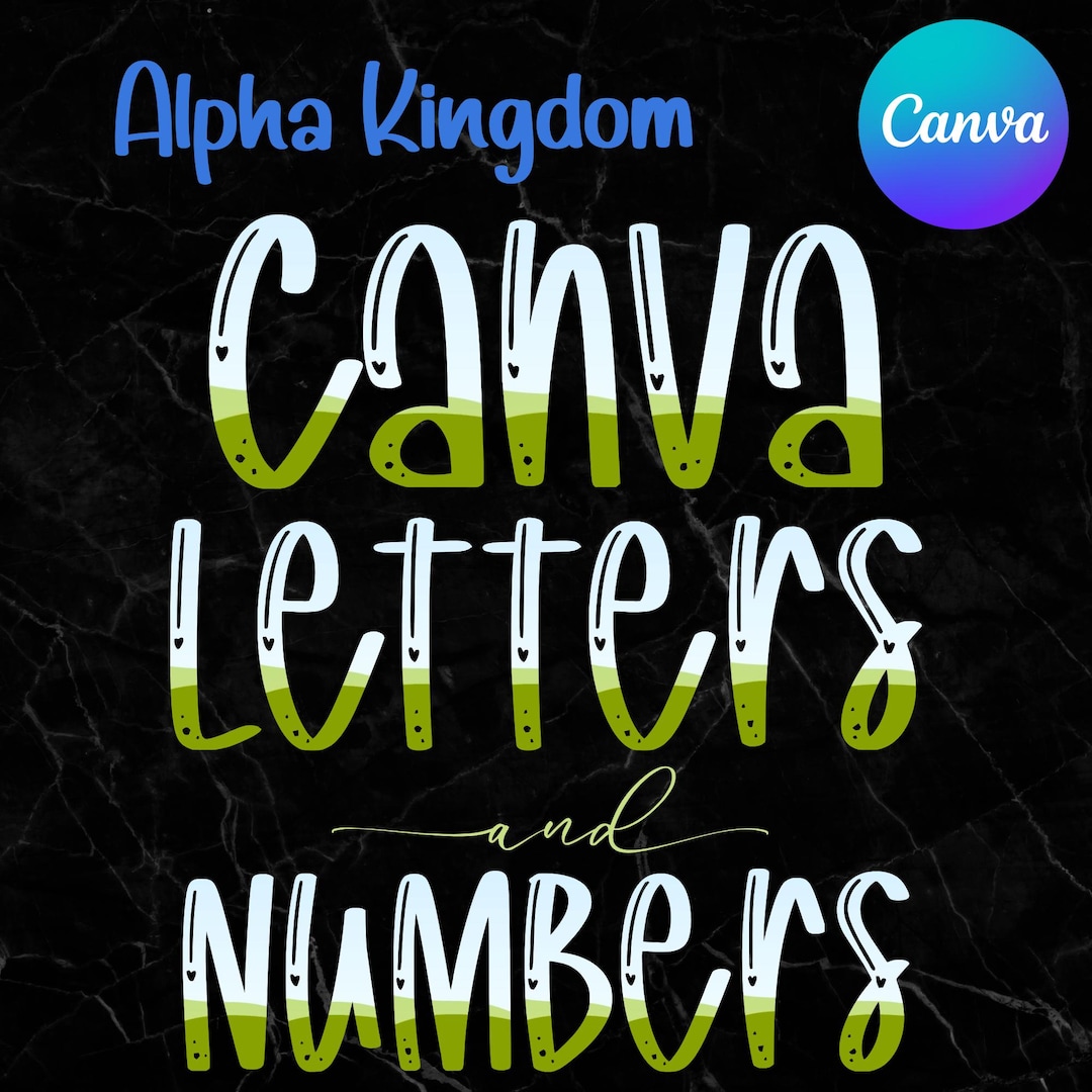 Canva Frame Letters, Drag and Drop Template, Junky Decorative Letters ...