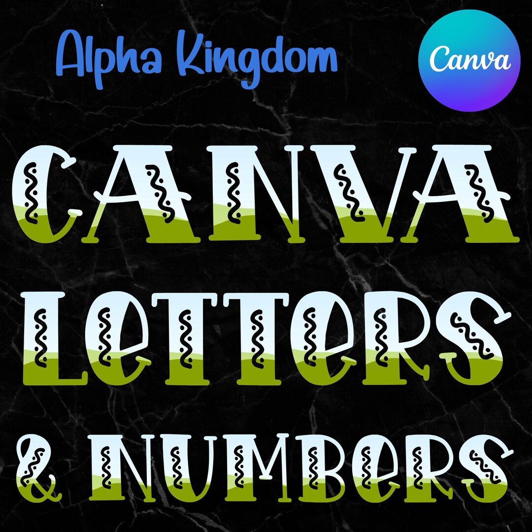 Canva Frame Letters, Cookie Font, Alphabet, Numbers (digital Download ...