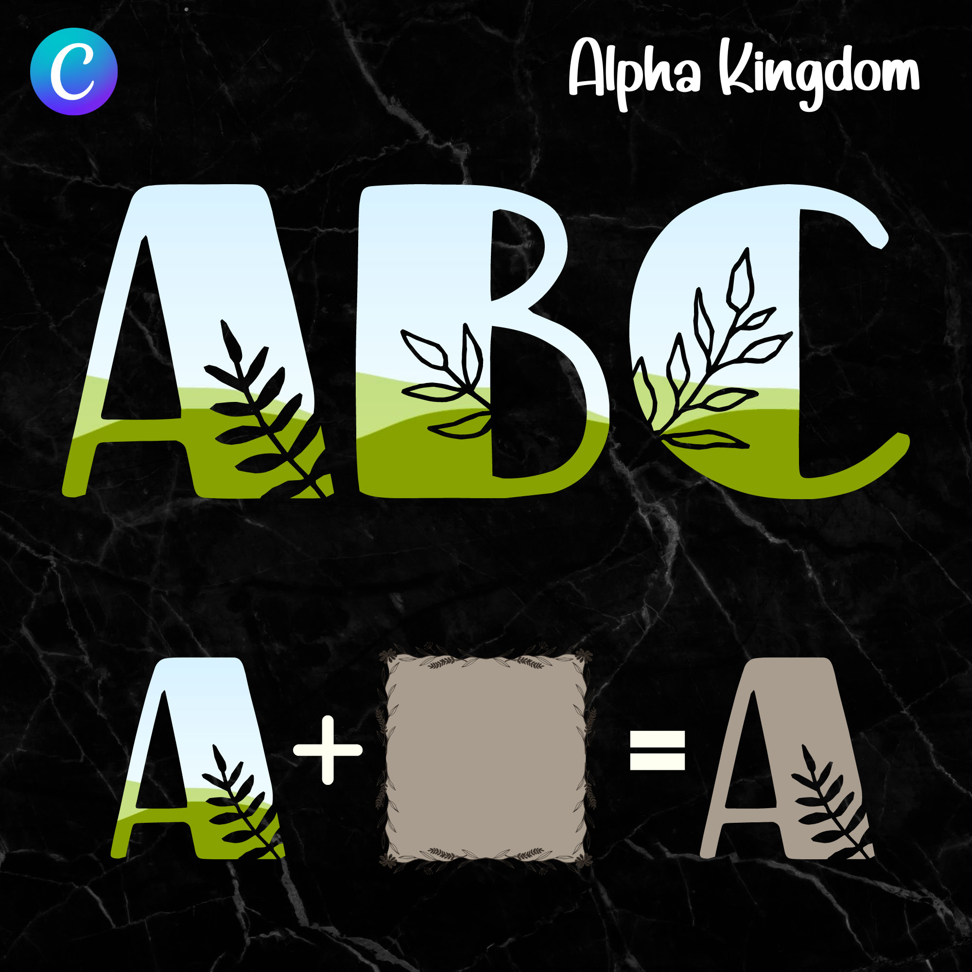 Canva Frame Letters, Drag and Drop Template, Francies Letters, Alphabet ...