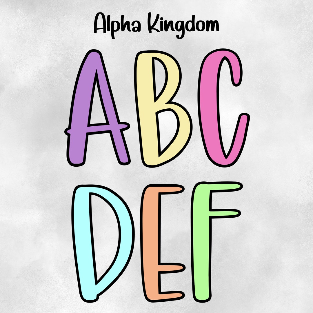 PNG Letters, Mocha Shake Letters, 6 Different Colors, Bright, Full ...