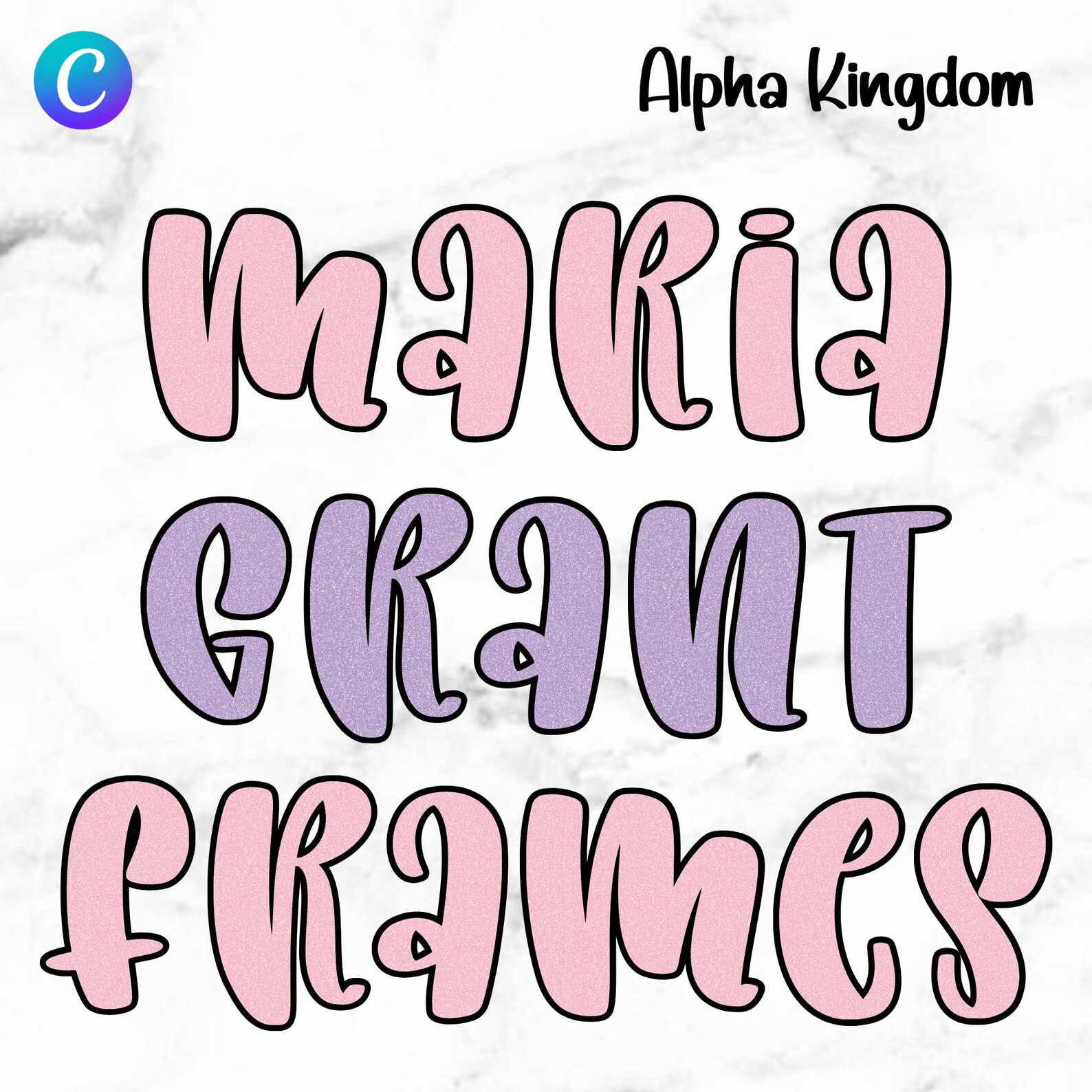 Canva Frame Letters, Drag and Drop Template, Maria Grant Letters ...