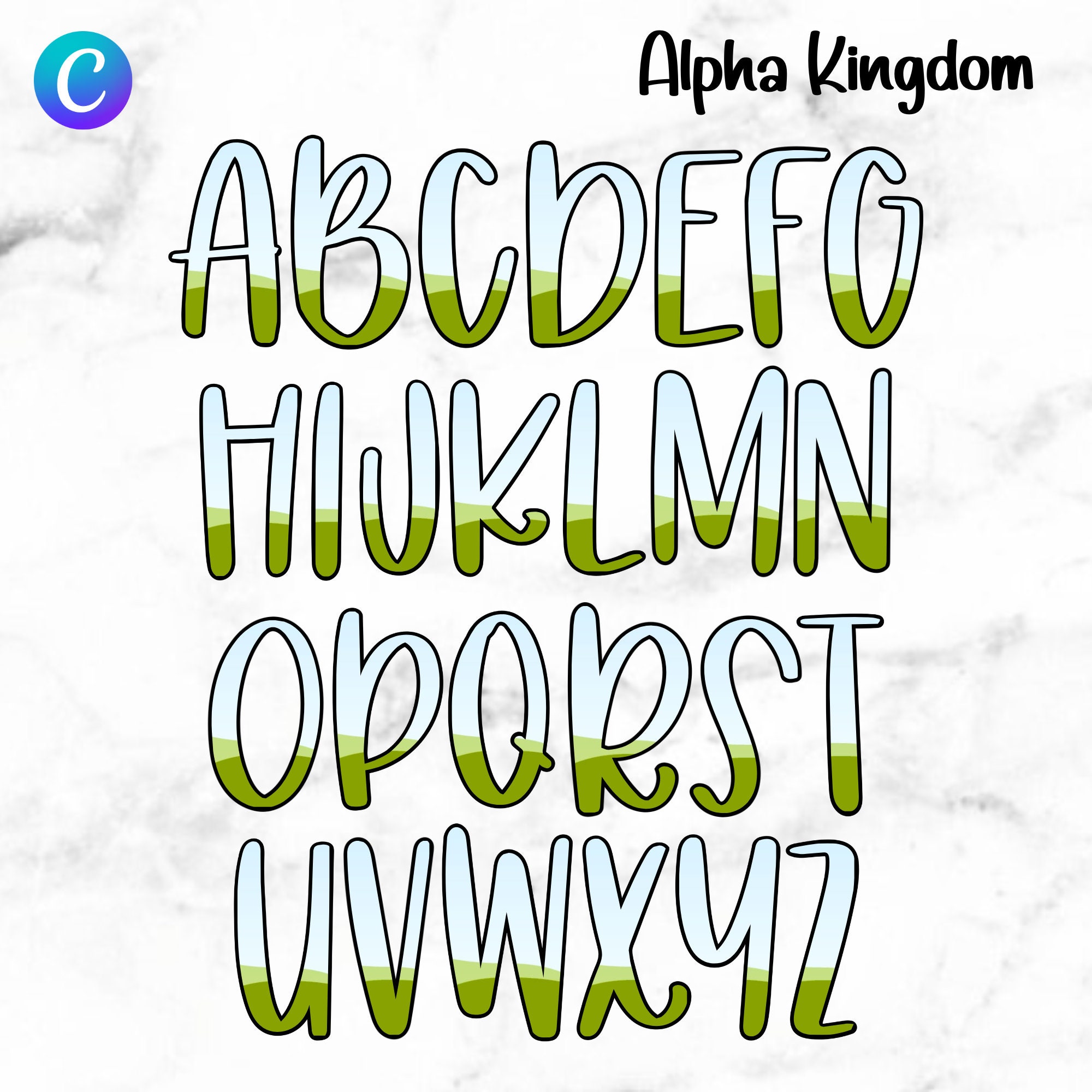 Canva Frame Letters, Drag and Drop Template, Ombre Letters, Alphabet A ...