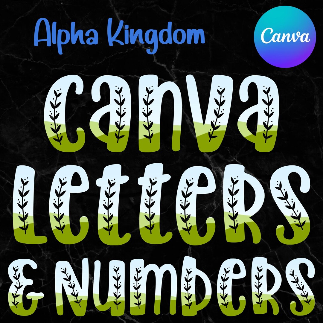 Canva Frame Letters, Drag and Drop Template, Art Leaves Letters ...
