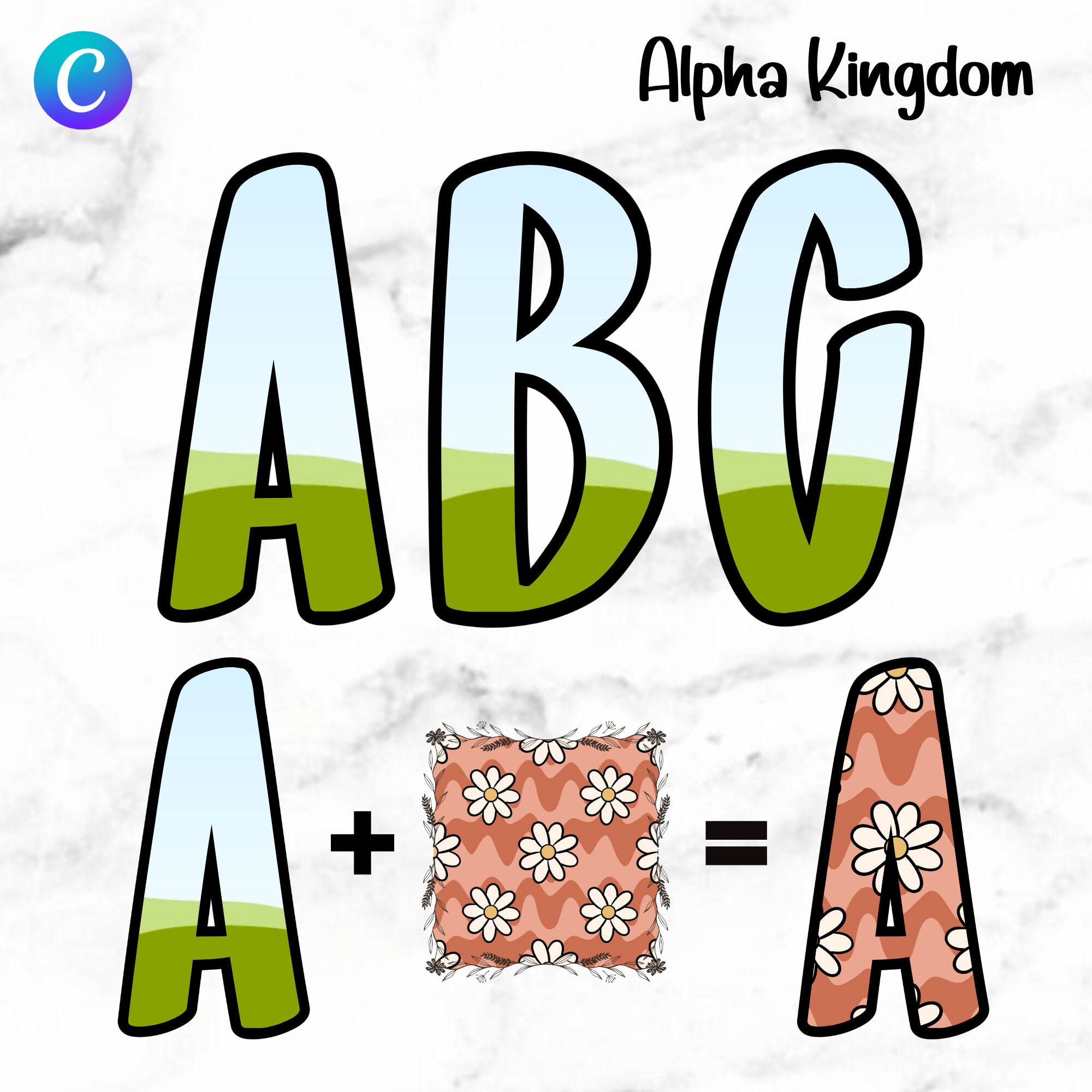 Canva Frame Letters, Drag and Drop Template, Midnight Letters, Alphabet ...