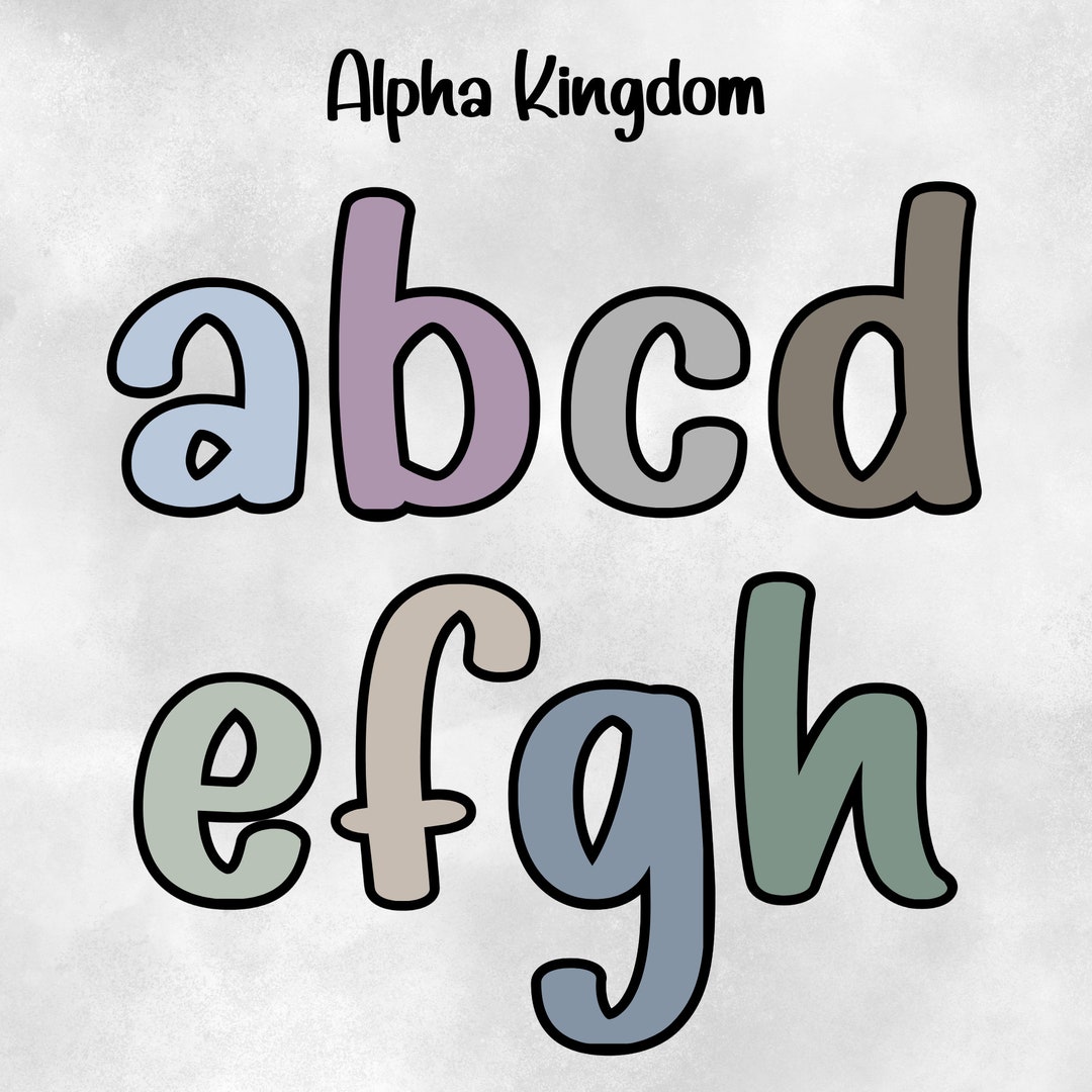 Doodle PNG Letters, 8 Neutral Colors, Full Alphabet (digital Download ...