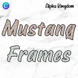 Canva Frame Letters, Drag and Drop Template, Mustang Letters, Alphabet ...