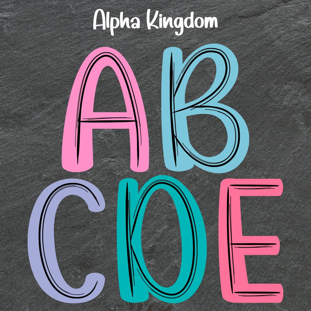 Doodle PNG Letters, Sweet Scribbles Alphabet (digital Download) - Etsy