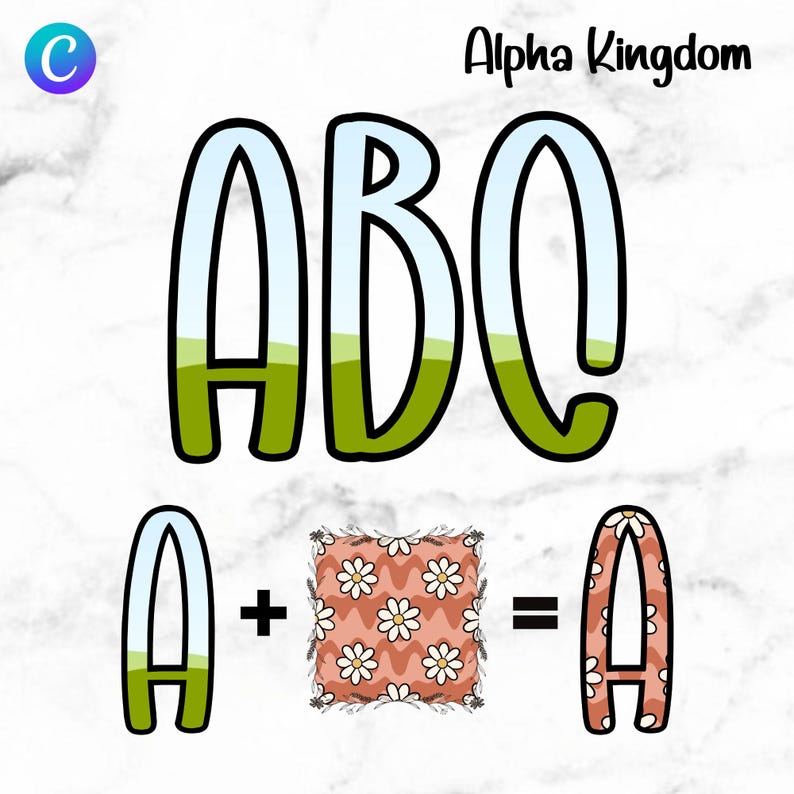 Canva Frame Letters & Numbers, Drag and Drop Template (digital Download ...