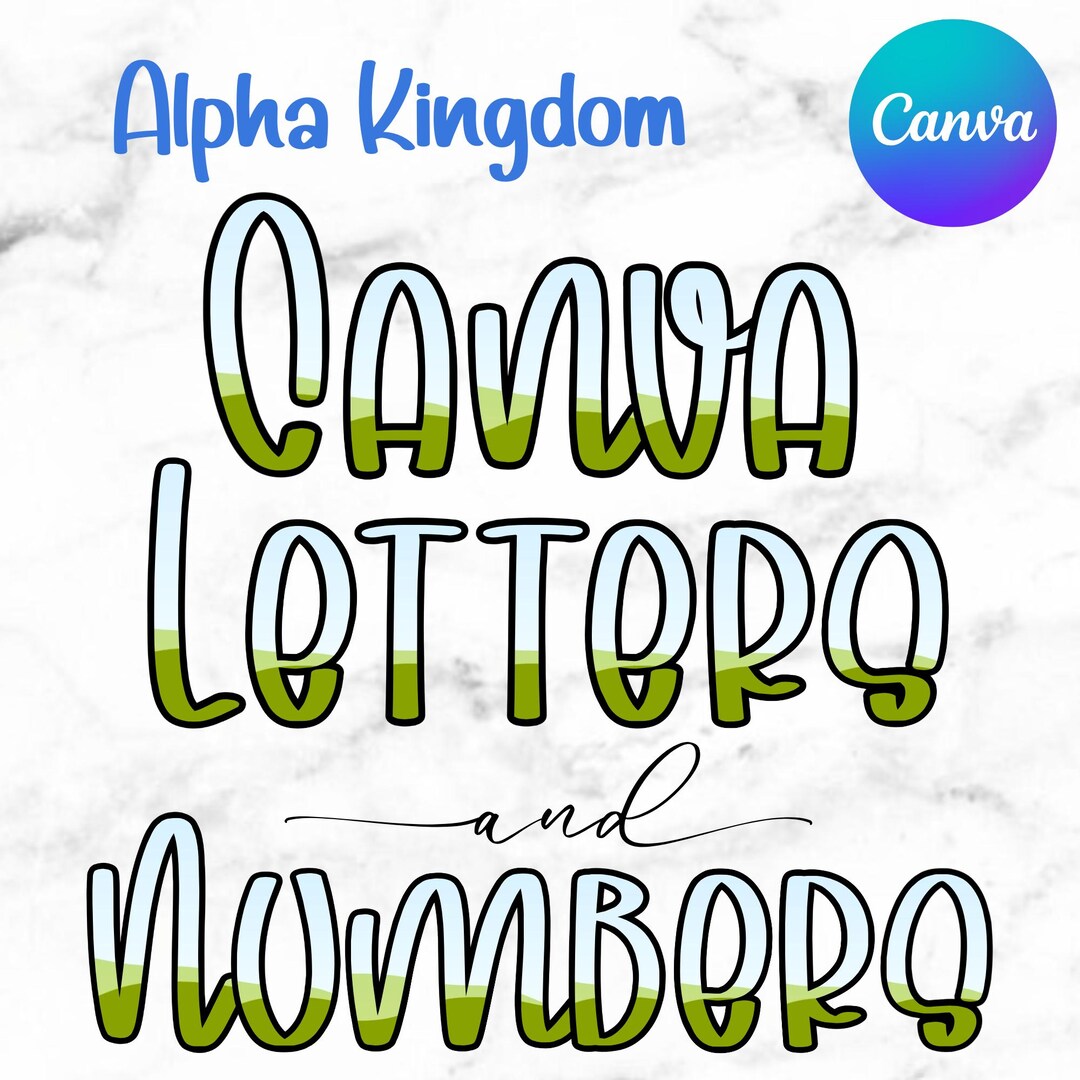Canva Frame Letters & Numbers, Drag and Drop Template (digital Download ...